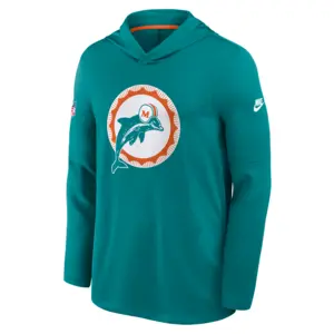 Nike Miami Dolphins Alt Long-sleeve Hooded Top - Blue