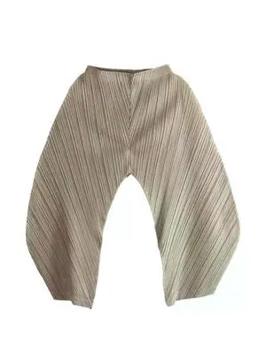 Issey Miyake Pleated Tapered Trousers - Neutrals