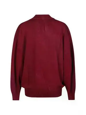 IRO PARIS Ribbed-trim V-neck Sweater - Red
