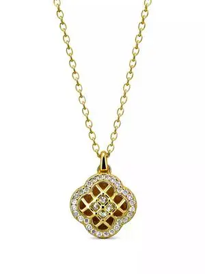 VELORA VIE Velora Vie Gold-Tone Floral Pendant Necklace With Zircon Stones