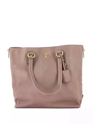 Prada Vitello Daino Shopper Tote Bag - Neutrals