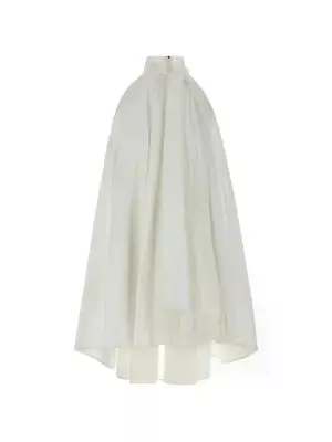 Givenchy Tie-neck Pleated Mini Dress