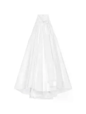 Givenchy Tie-neck Pleated Mini Dress - White