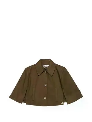 Max Mara Padre Cropped Cape - Brown