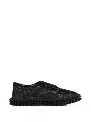 DOUBLET Glitter-detail Spiked-sole Sneakers - Black