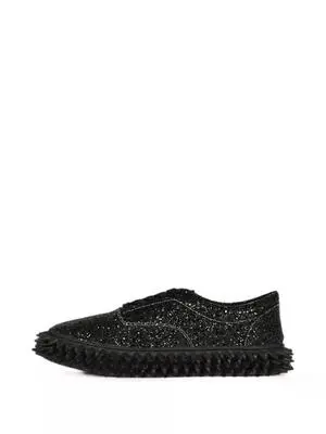 DOUBLET Glitter-detail Spiked-sole Sneakers