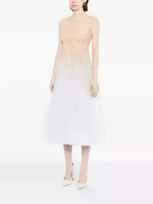 MONTSAND Ombre Cut-out Laced Tulle Dress