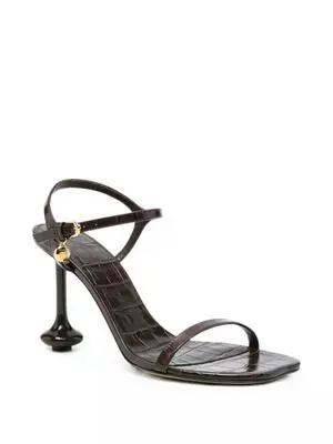 Loewe Crocodile-effect Heeled Sandals
