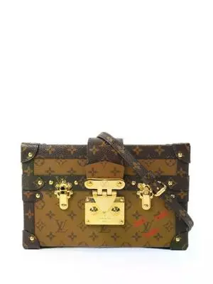 LOUIS VUITTON Petite Malle Monogram Reverse Shoulder Bag - Brown