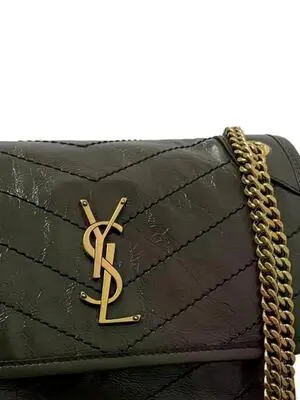 Saint Laurent Niki Quilted Leather Shoulder Bag - Green