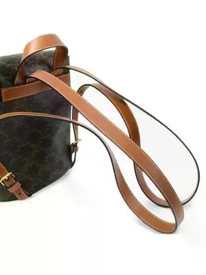 Celine Triomphe Canvas Backpack - Brown