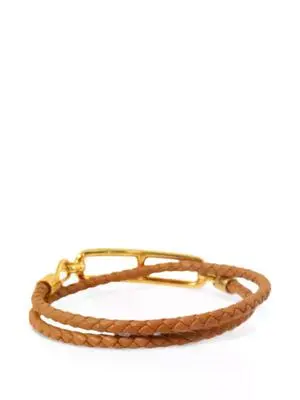 Hermès Roulis Braided-leather Bracelet