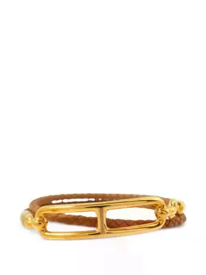 Hermès Roulis Braided Leather Bracelet - Brown