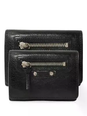 Balenciaga Studded Card Case - Black