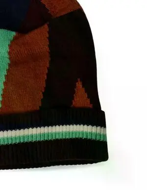 Valentino Garavani Geometric Pattern Beanie Hat