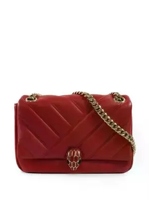 BVLGARI Medium Serpenti Cabochon Shoulder Bag - Red