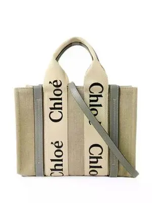 Chloé Woody Logo-strap Tote Bag - Neutrals