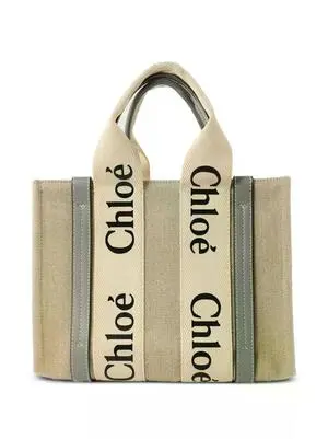 Chloé Woody Logo-strap Tote Bag - Neutrals