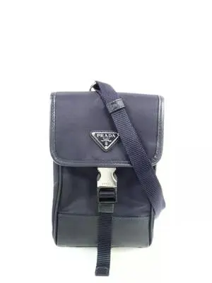 Prada Logo Phone Bag - Blue