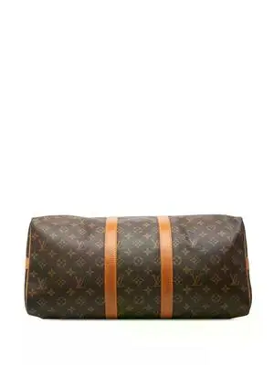 LOUIS VUITTON Monogram Keepall Bandouliere 45 Travel Bag - Brown
