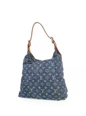 LOUIS VUITTON Monogram Denim Baggy Shoulder Bag