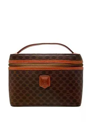 Celine 1996 Macadam Coated Canvas Vanity Bag - Brown