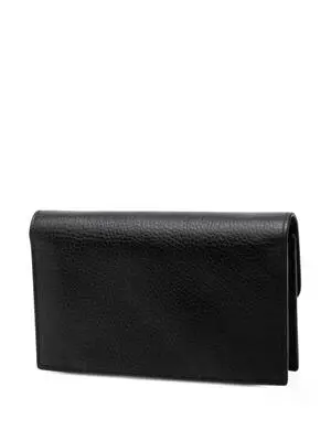 Gucci 2000-2015 Dollar Calfskin Interlocking G Wallet On Chain Crossbody Bag - Black