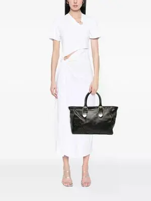 Gucci 2000-2015 Guccissima Trimmed Calfskin Signoria Tote Bag - Black