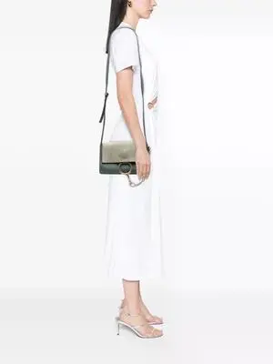 Chloé Small Suede And Calfskin Faye Crossbody Bag - Grey