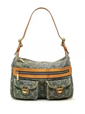 LOUIS VUITTON 2006 Monogram Denim Baggy Pm Shoulder Bag - Blue