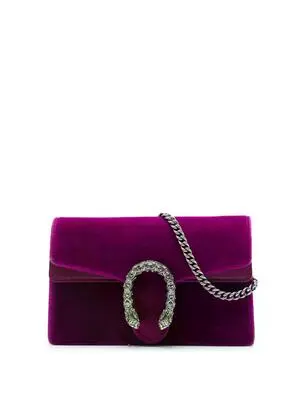 Gucci Mini Velvet Dionysus Crossbody Bag - Purple