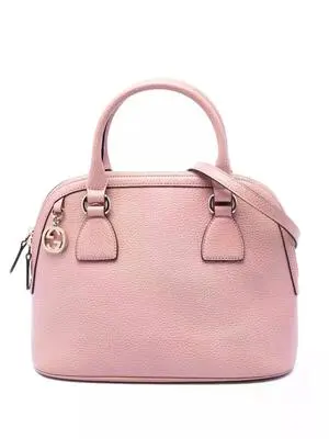 Gucci 2016-2026 Small Dollar Calfskin Gg Charm Dome Satchel - Pink