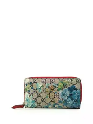 Gucci 2000-2015 Gg Supreme Blooms Zip Around Continental Wallet Long Wallets - Neutrals