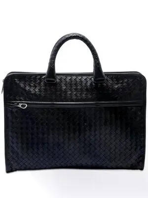 Bottega Veneta 2012-2026 Nappa Intrecciato Briefcase Business Bag - Black