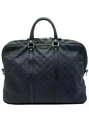 Gucci 2016-2026 Guccissima Business Bag - Black
