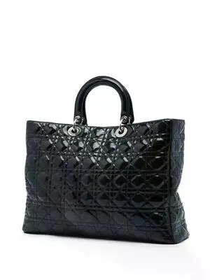 Dior 2010 Extra Large Patent Cannage Lady Satchel