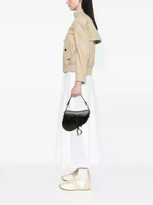 Dior Smooth Calfskin Saddle Bag Shoulder Bag - Black