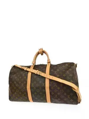 LOUIS VUITTON 2001 50 Keepall Bandouliere Travel Bag - Brown
