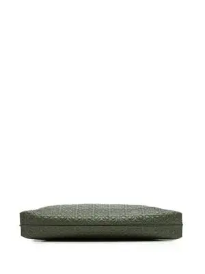 Loewe Embossed Leather Anagram Repeat T Pouch Clutch Bag