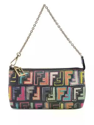 Fendi Multicolor Zucca Spalmati Chain Pochette Shoulder Bag