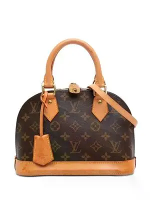 LOUIS VUITTON 2019 Monogram Alma Bb Satchel - Brown