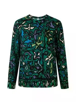 Valentino Garavani Abstract-print Top - Green