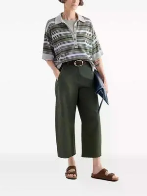 TWP Slouchy Barrel-leg Cropped Trousers