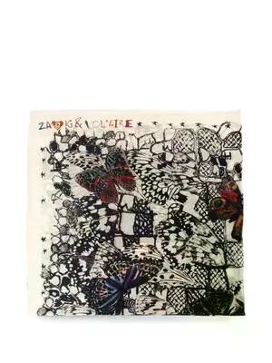 Zadig&Voltaire Silk Scarf ‘blondie - Neutrals