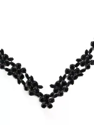 SIMONE ROCHA Simone Rocha V-Line Floral Embellished Necklace