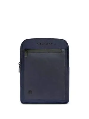 PIQUADRO Logo-plaque Panelled Backpack - Blue
