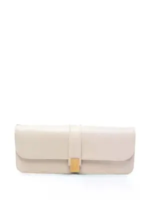 Khaite Blake Leather Clutch Bag - Neutrals