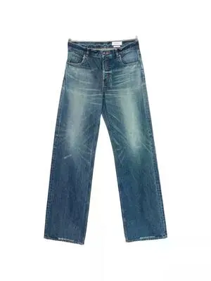 Alexander McQueen Button-fastening Faded Jeans - Blue