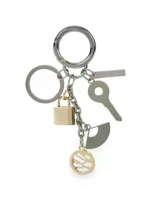 Karl Lagerfeld K/autograph Multi-charm Keychain - Silver