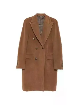 Canali Double-breasted Peak-lapel Coat - Brown